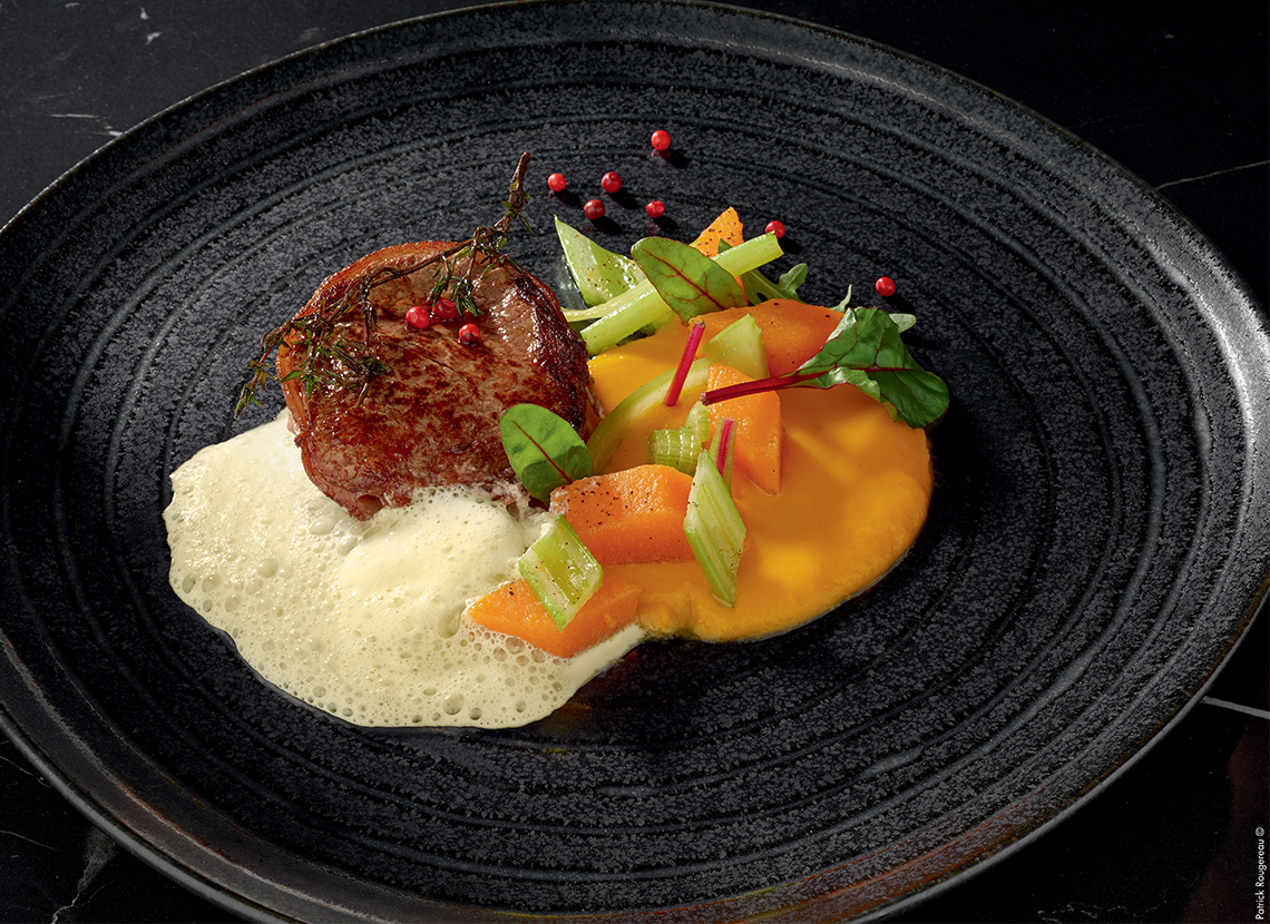 Tournedos de boeuf et son émulsion au camembert